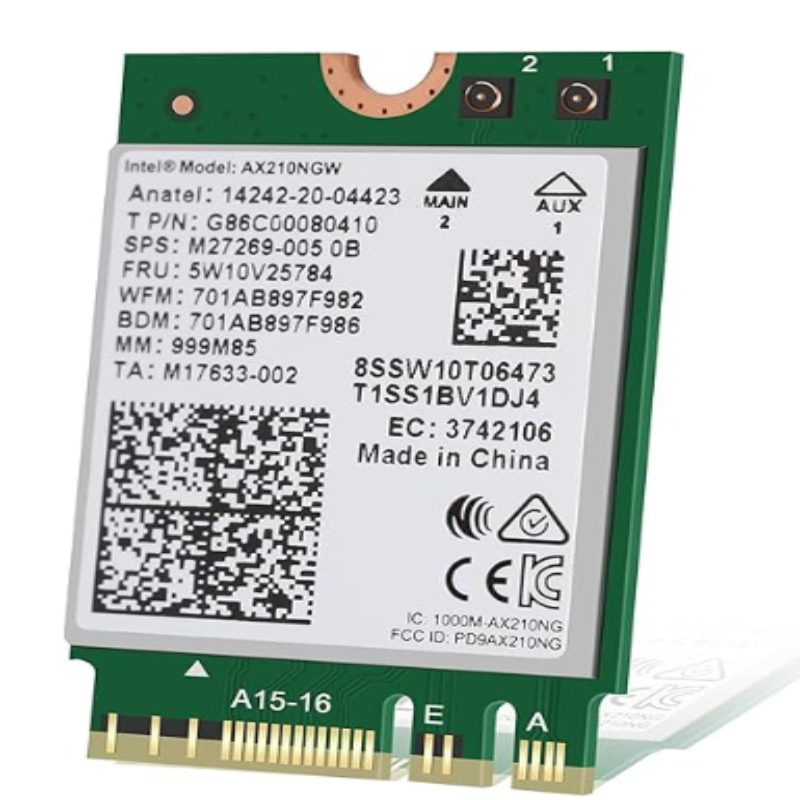 Intel AX210 Tri-Band Wi-Fi 6E Bluetooth 5.3 (antenna set included) – cwwk