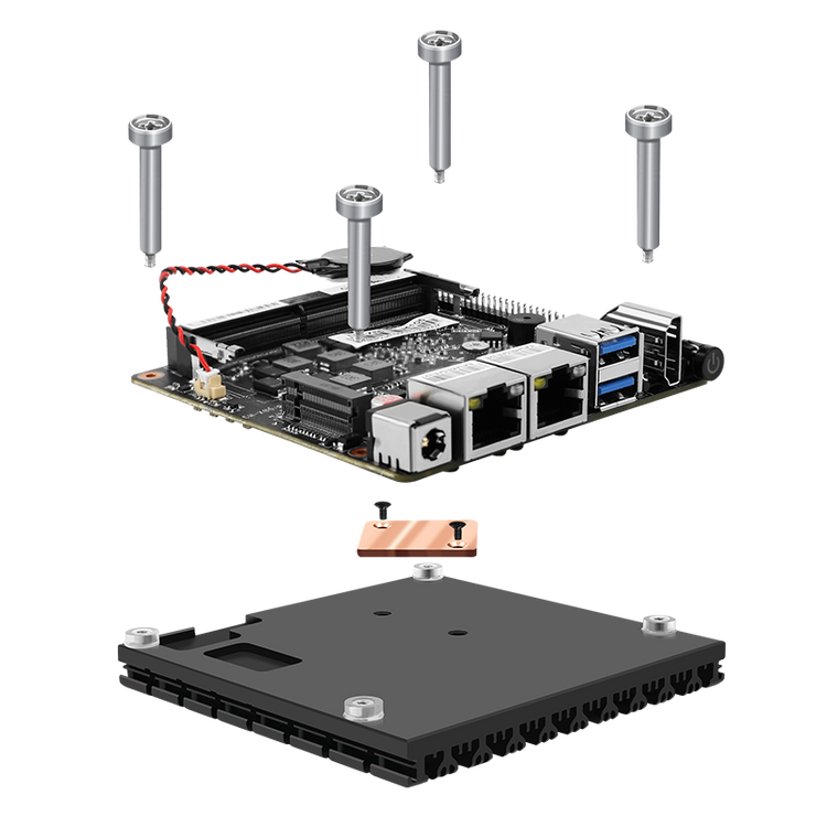 CWWK X86-P6 Development Board PC Intel i3-N355 N150 2xi226-V 2.5G DDR5 ...