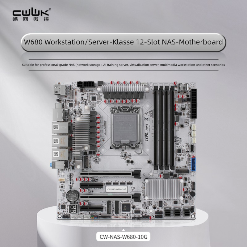 Changwang CWWK W680 NAS motherboard supports 12-bay server-grade SATA, – cwwk