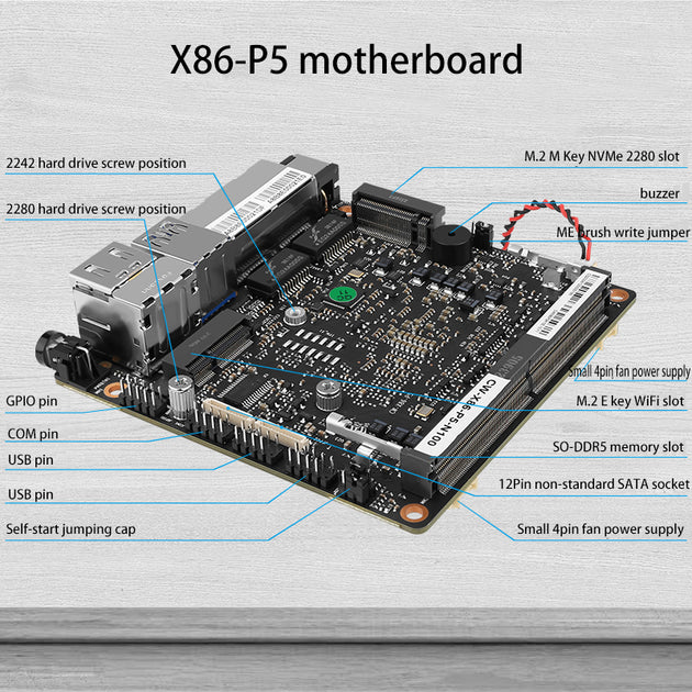 X86 P5 Development Board Super Mini Router 12th Generation Intel N100 ...